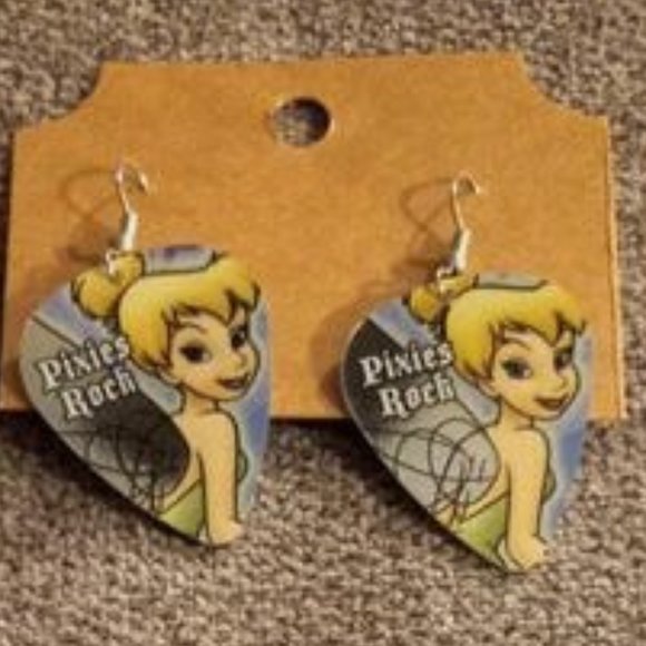TINKERBELL | Jewelry | Tinkerbell Guitar Pick Earrings | Poshmark